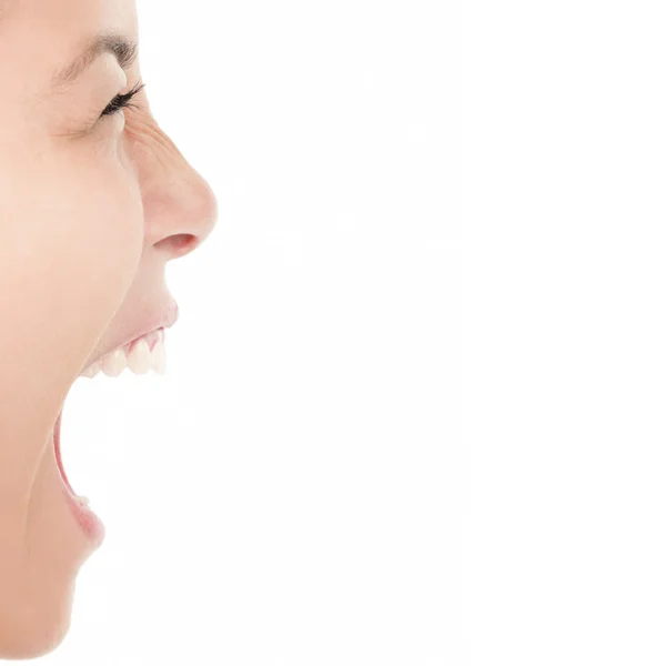Woman screaming profile Stock Photos, Royalty Free Woman screaming ...