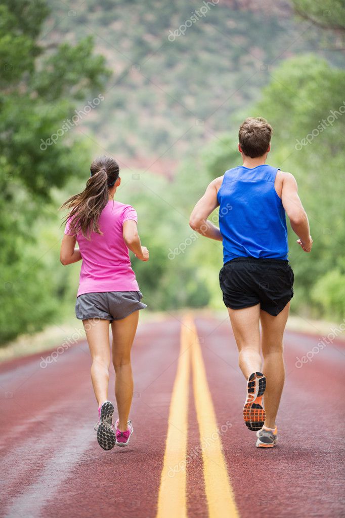 Man Running Away From Camera