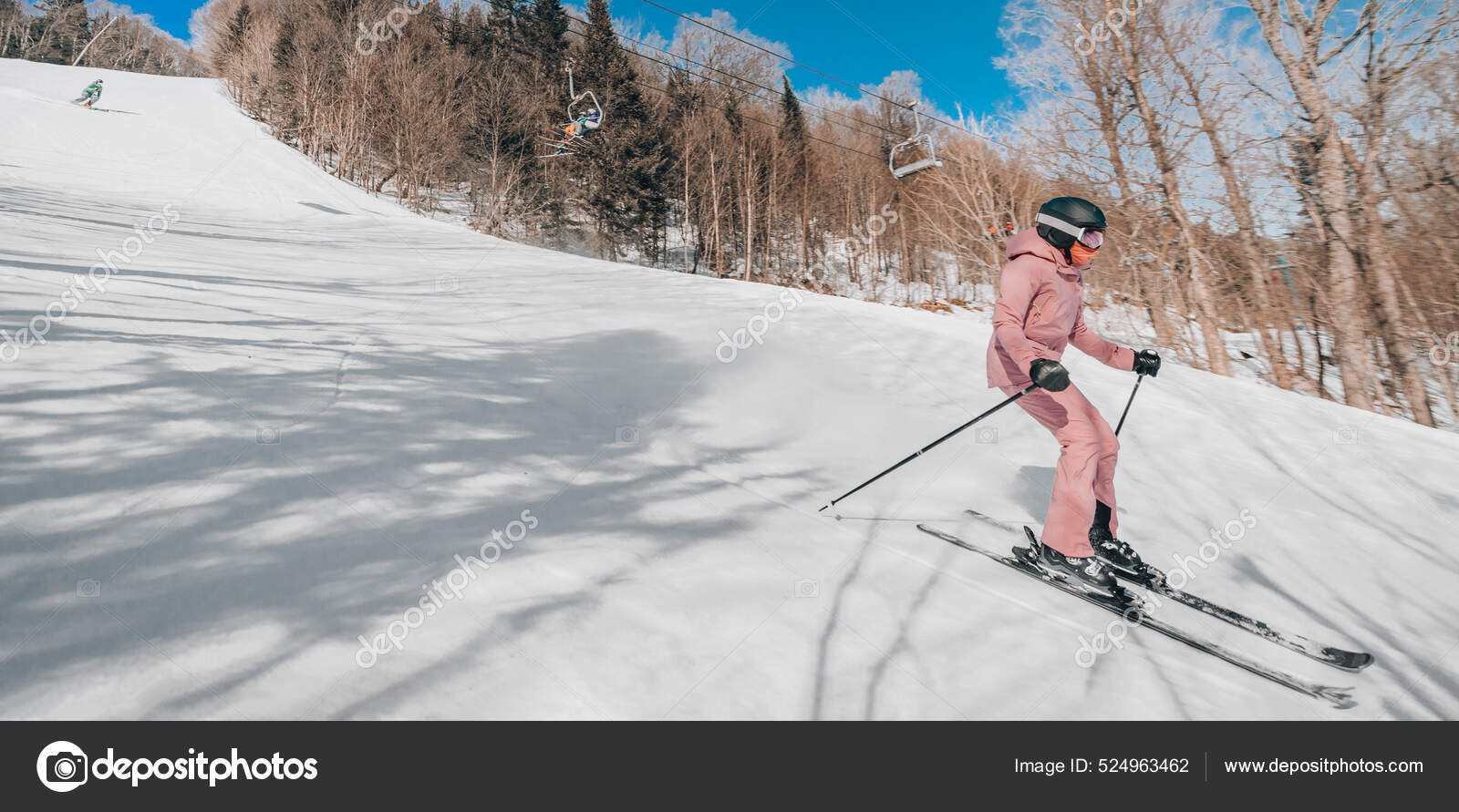 Powder Skiing Girl