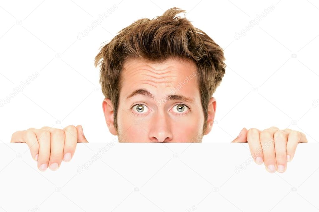 Man showing sign surprised — Stock Photo © Ariwasabi #21568807