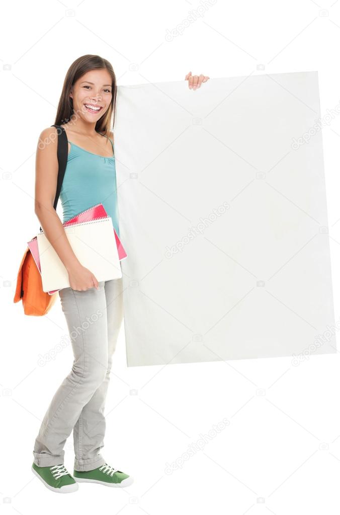 Student blank sign Stock Photo by ©Ariwasabi 22924924