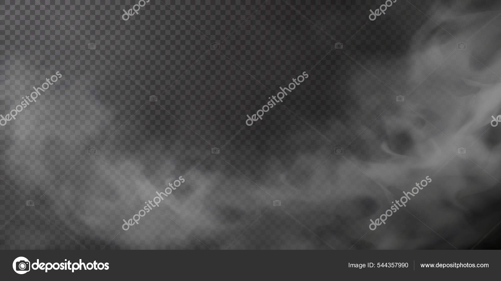 Asap Putih Diisolasi Pada Latar Belakang Hitam Transparan Png Efek ...