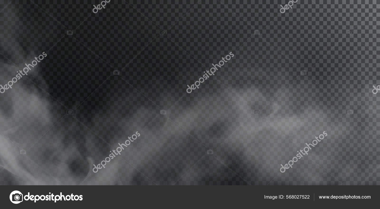 Hinchazón Humo Blanco Aislado Sobre Fondo Negro Transparente Png ...