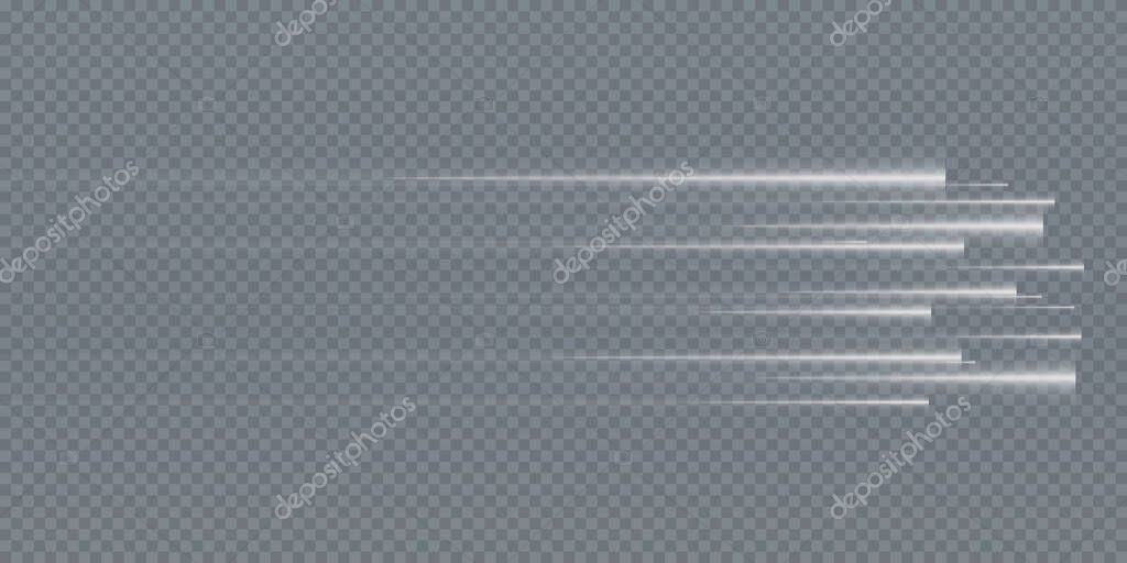 Conjunto de l neas de velocidad a slan en transparente el fondo. Colecci n de se ales ...