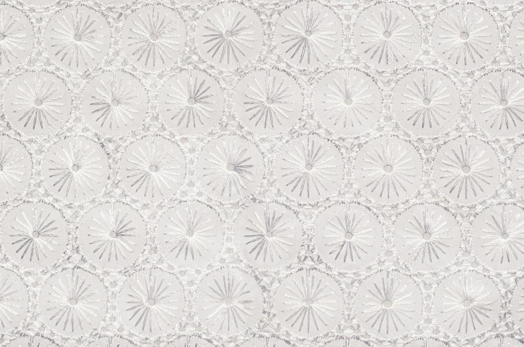 White embroidered fabric Stock Photo by ©ksushsh 45092505