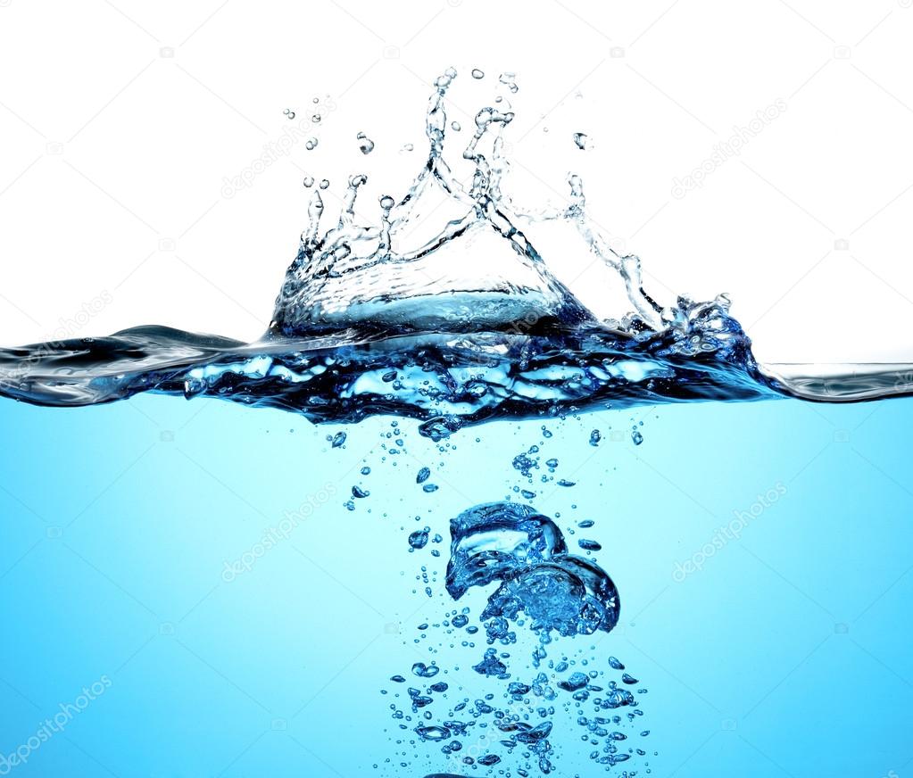 Blue water splash — Stock Photo © estudiosaavedra #44214907