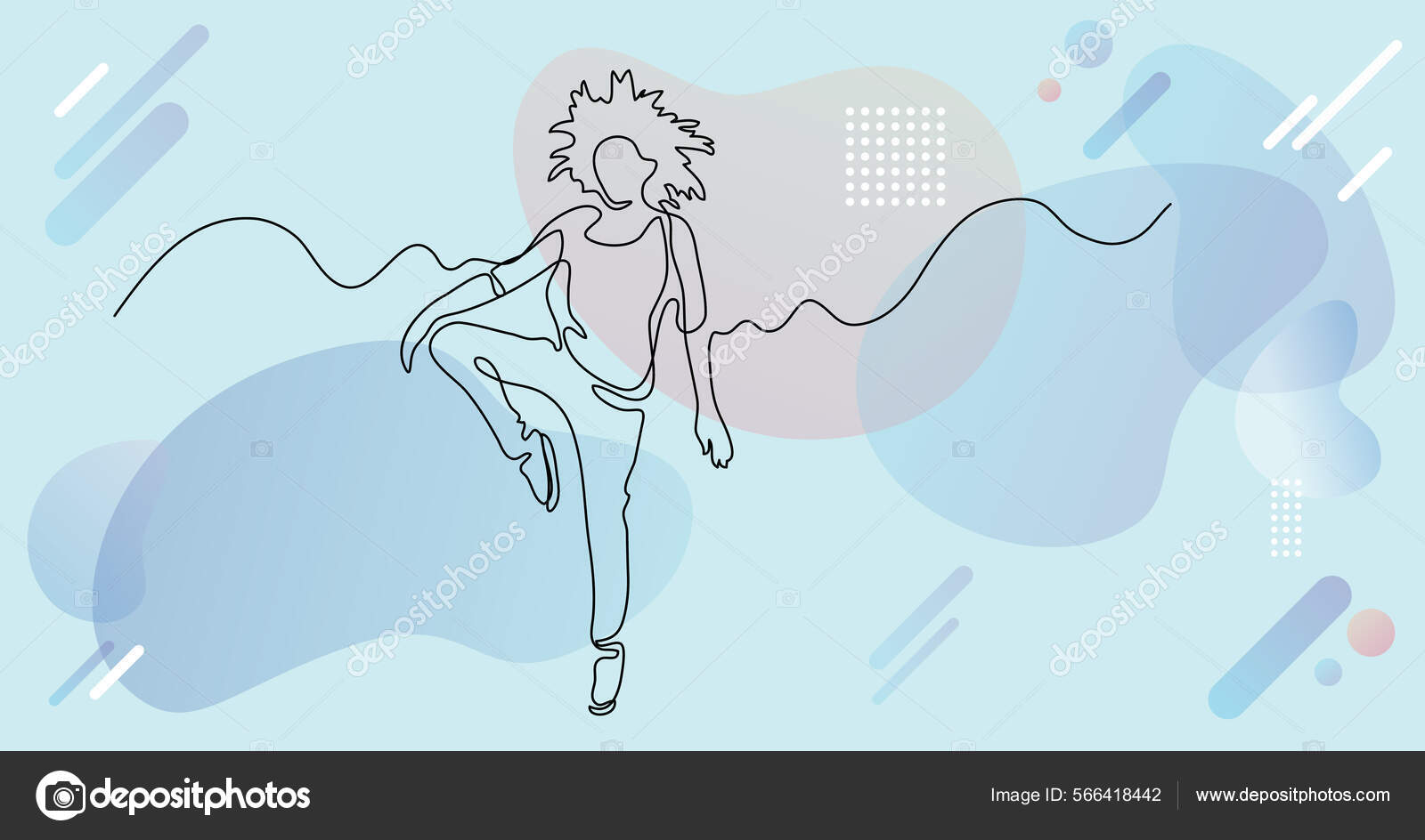 Vector Illustration Layered File Continuous Line Drawing People Color ...