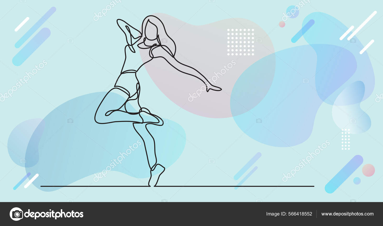 Vector Illustration Layered File Continuous Line Drawing People Color ...