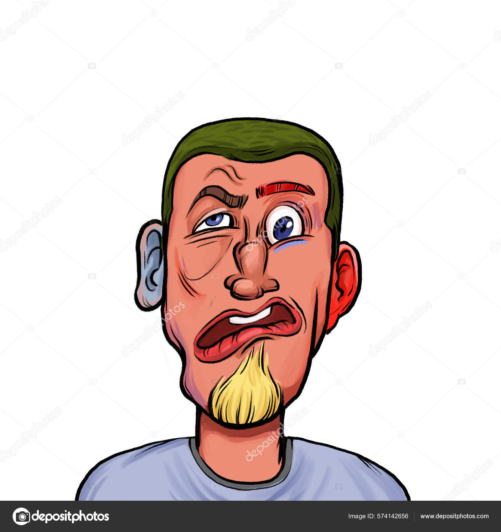 Ilustración Humor Caricatura Persona Dibujos Animados Imaginarios Con ...