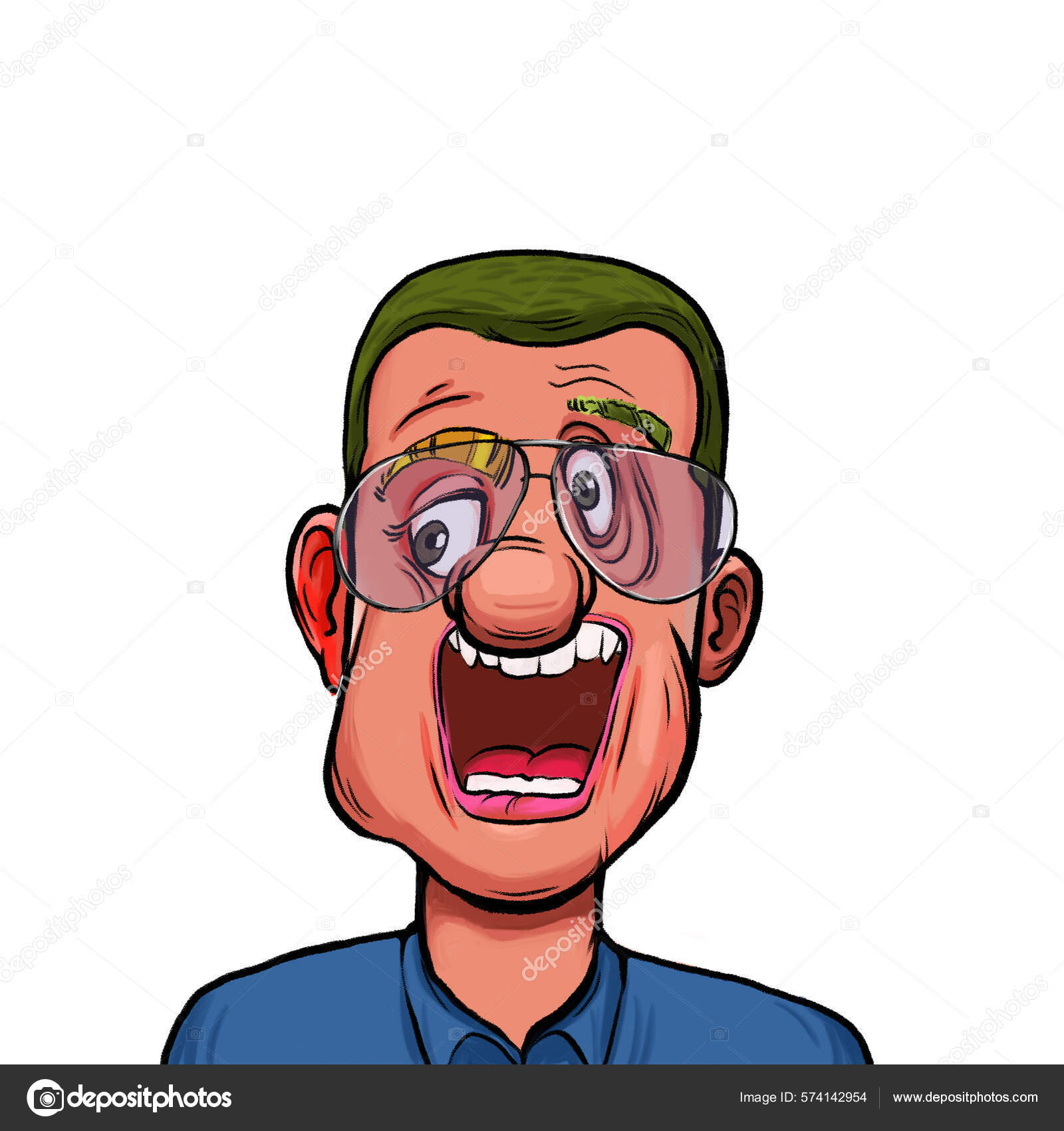 Ilustración Humor Caricatura Persona Dibujos Animados Imaginarios Con ...