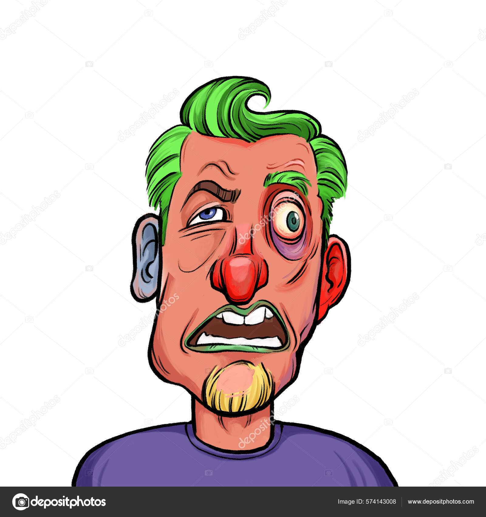 Ilustración Humor Caricatura Persona Dibujos Animados Imaginarios Con ...