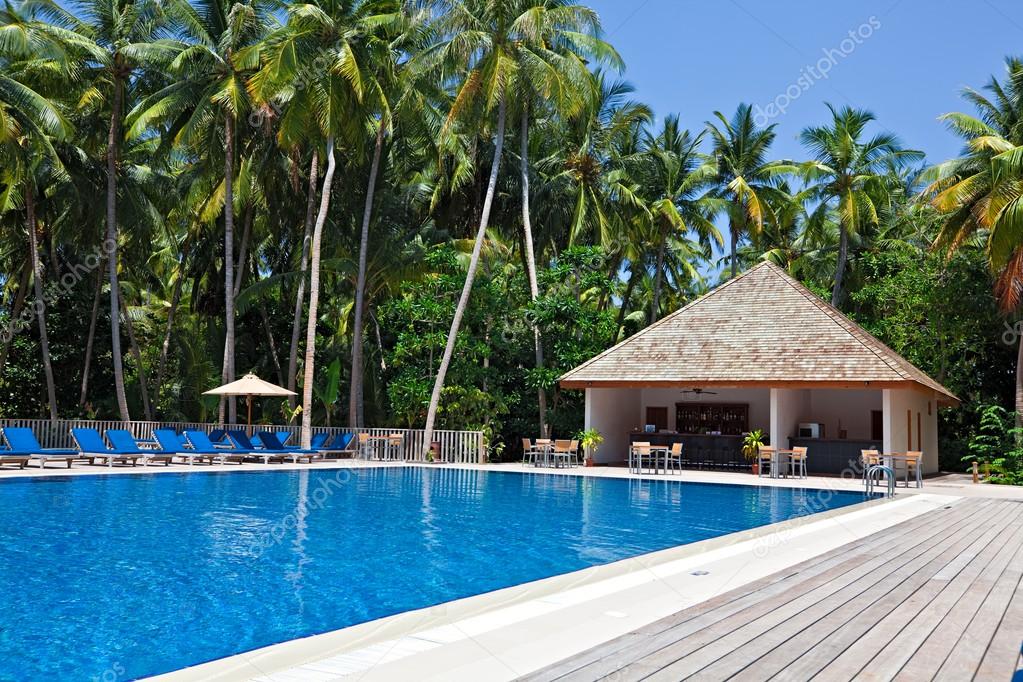 Swimming pool in a tropical hotel Stock Photo by ©Molbert 21808251