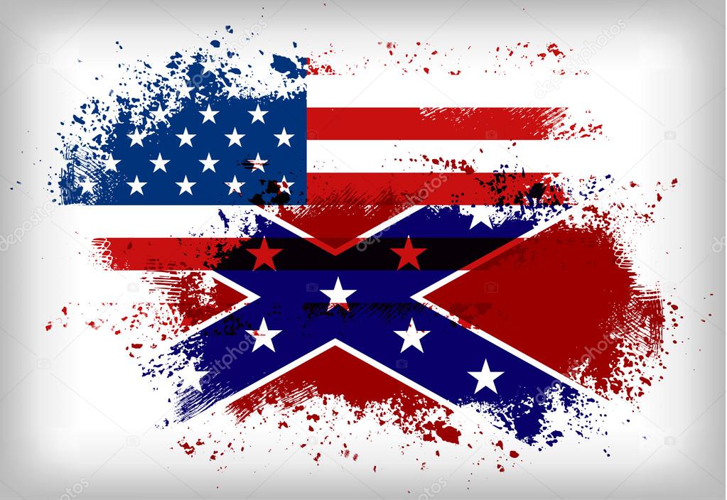 Confederate flag vs. Union flag. Civil war concept premium vector in ... Confederate flag vs. Union flag. Civil war concept premium vector in ...