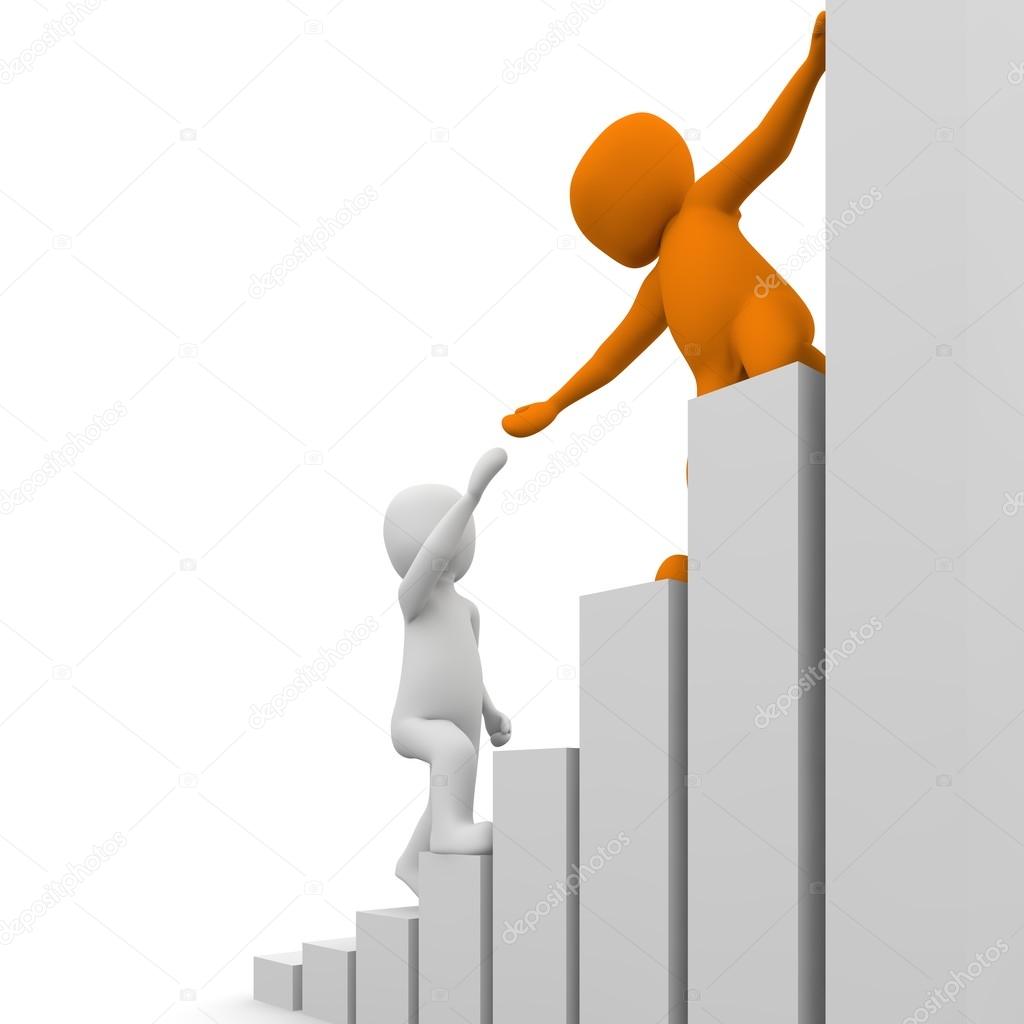 3d character help each other Stock Photo by ©3D-Agentur 26839741