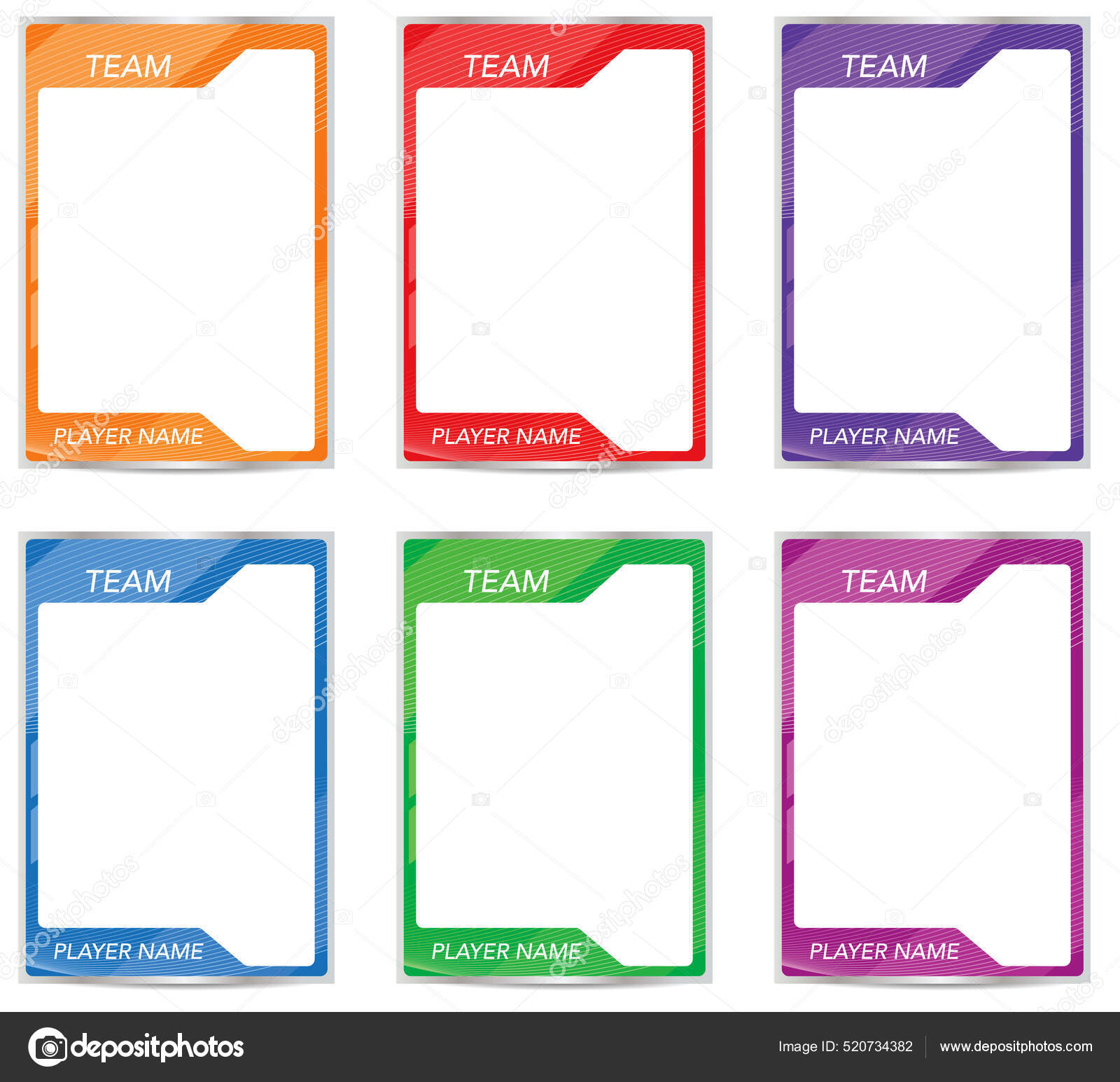 Game Cards Picture Border Frame Template Techno Stock Vector Image by ...