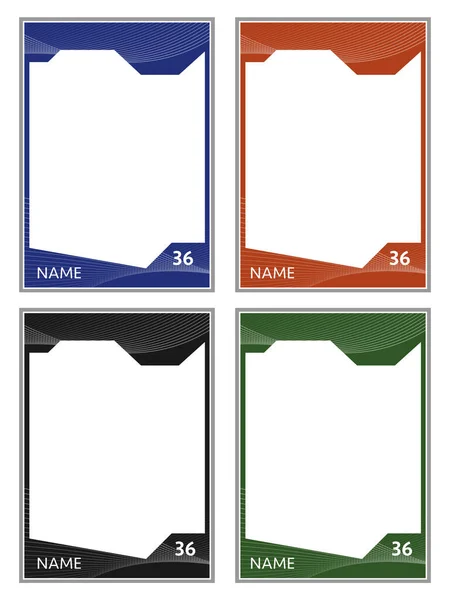 Hockey Player Trading Card Frame Border Template Design Flyer Stock ...