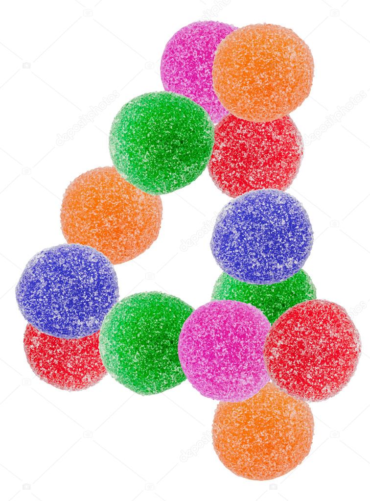 Jelly Candy Number Four — Stock Photo © radub85 #28697075