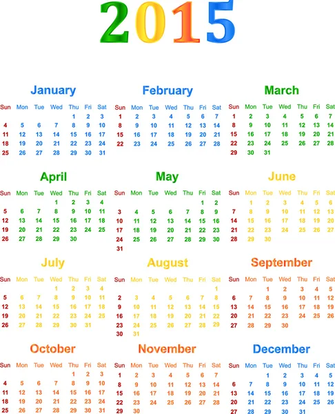 Calendar 2015 Stock Vector Image by ©radub85 #20718431