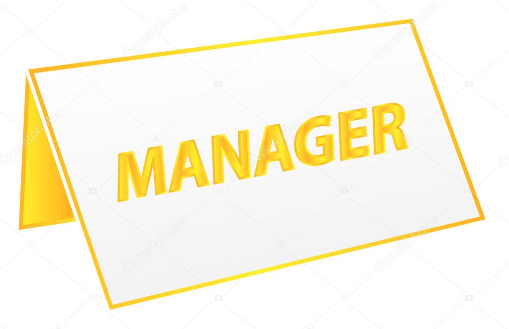 Manager Table Tag — Stock Vector © radub85 #34270197