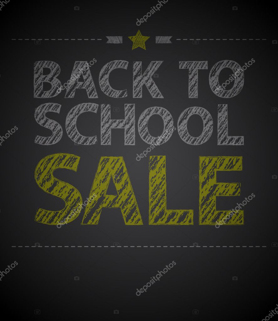 Back to school poster with text on chalkboard Stock Vector Image by ...