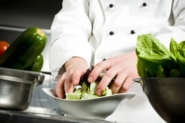 Chef preparing salad Stock Photo by ©asmfoto 38929323