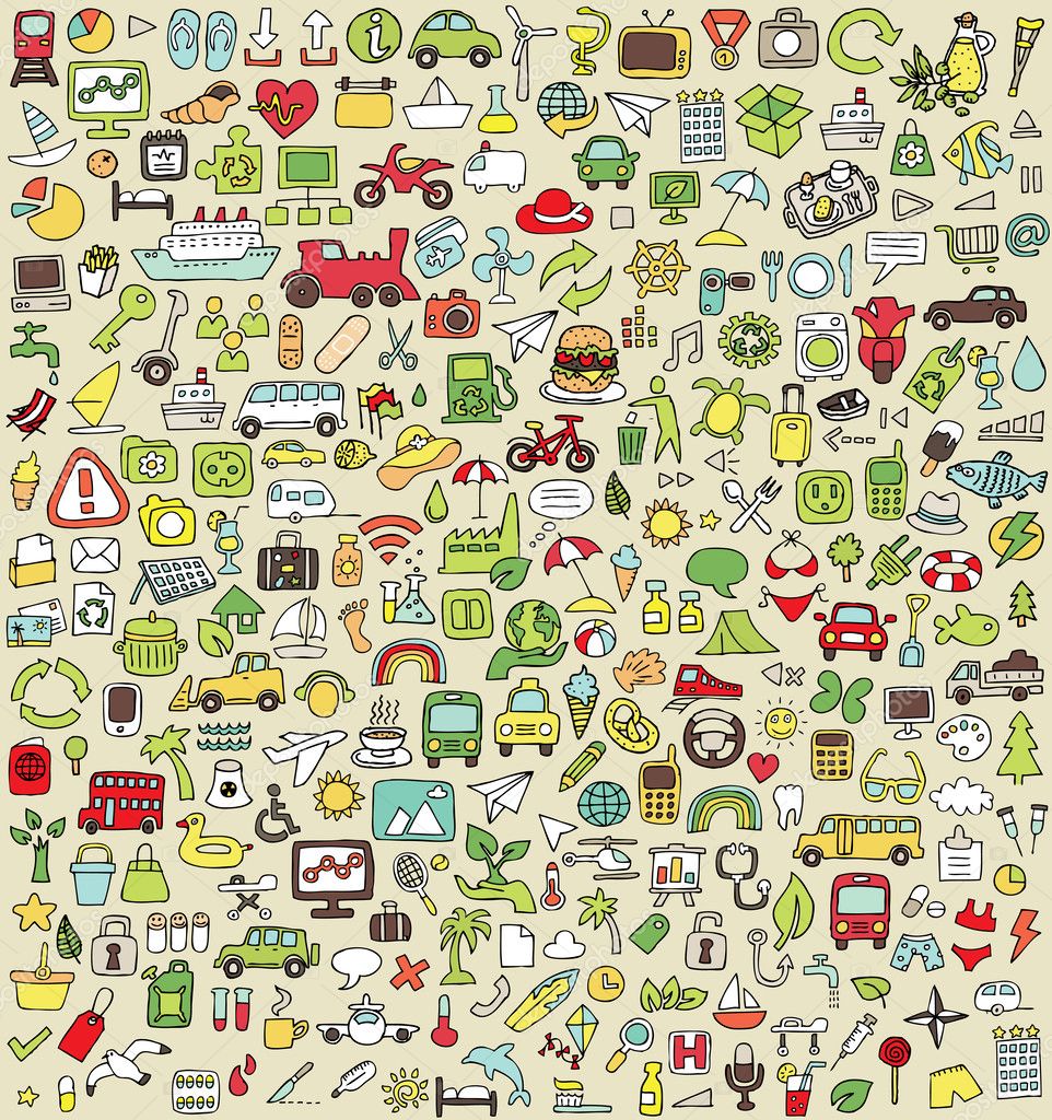 XXL Doodle Icons Set No.3 Stock Vector by ©vook 28219009