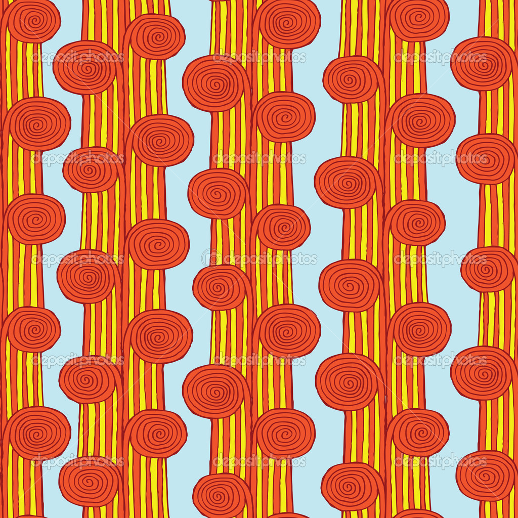 Spiral stem seamless pattern Stock Vector Image by ©vook #46769623