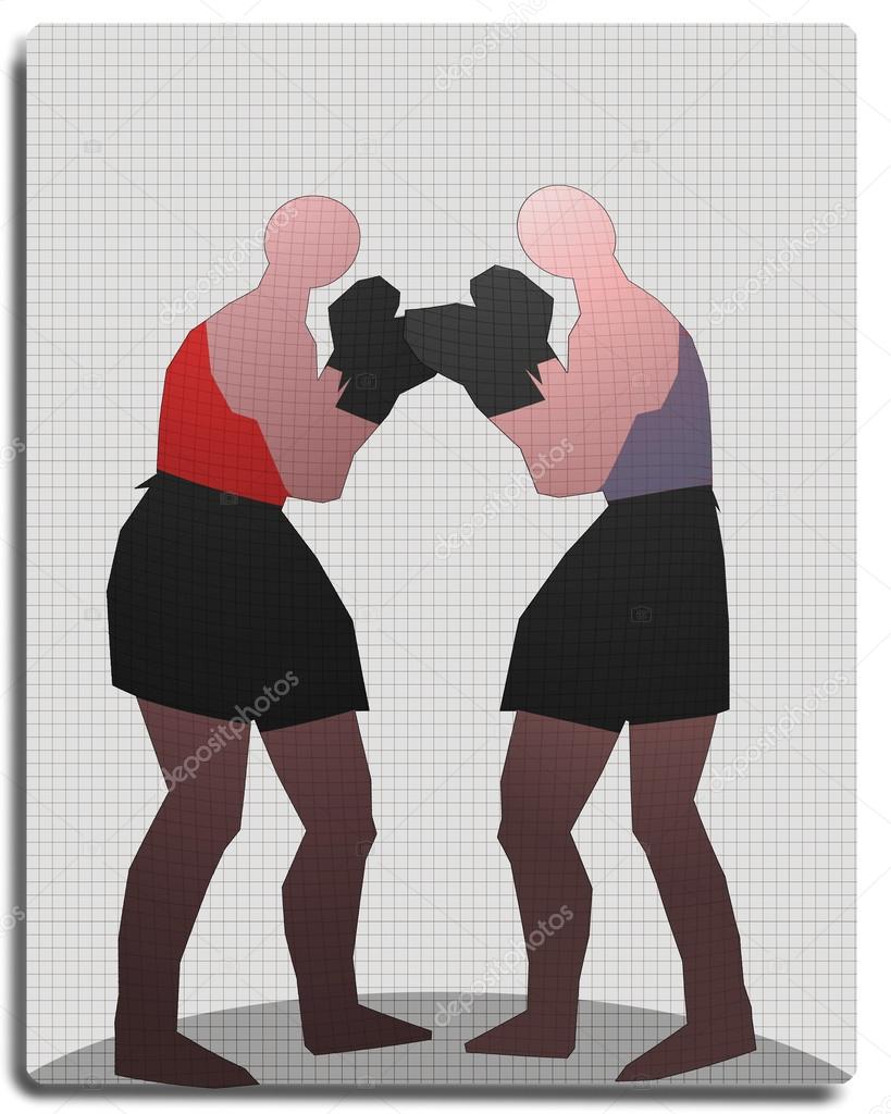 Two boxers in action Stock Illustration by ©luciopepi #21581587