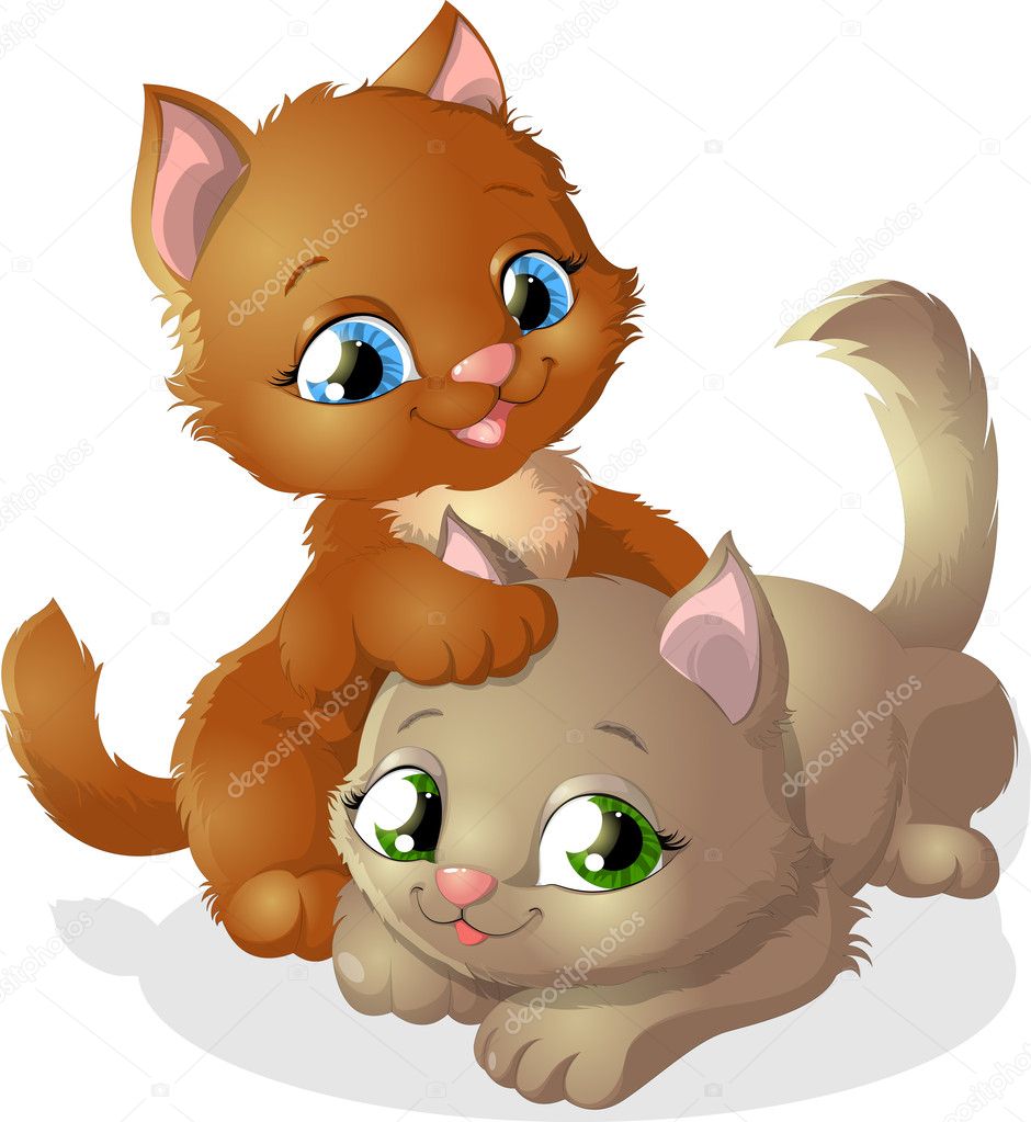 Two cats Stock Vector Image by ©andryuha19811 #42583819