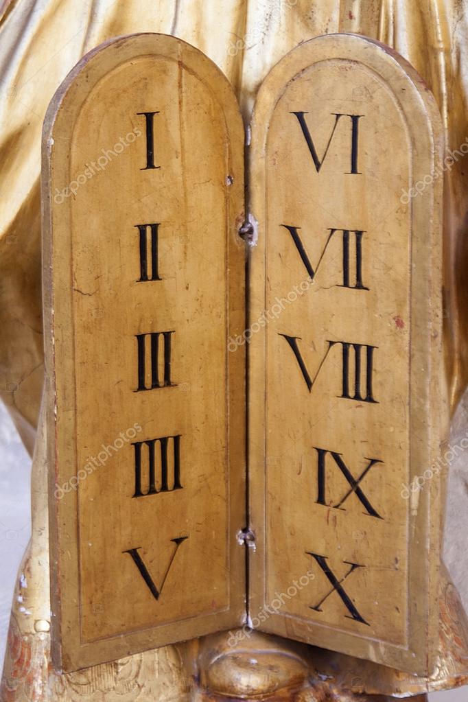 Stone tablets representing the ten commandments Stock Photo by ...