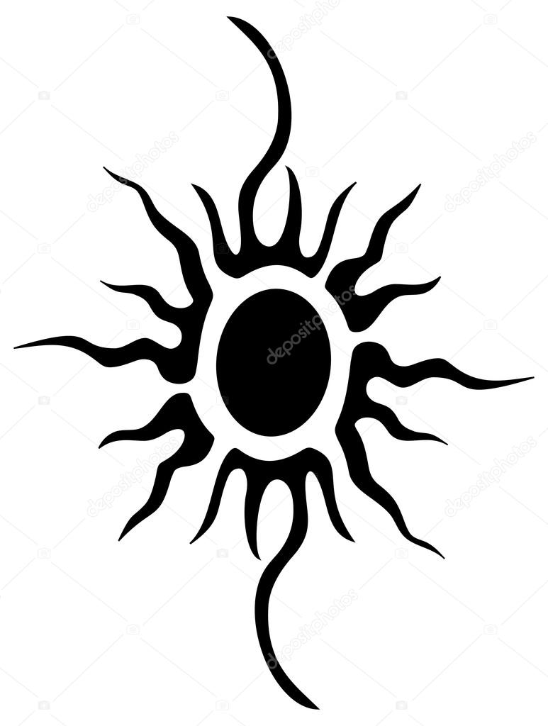 Tatuaje de un sol tribal Vector de stock #38471971 de ©hurgem