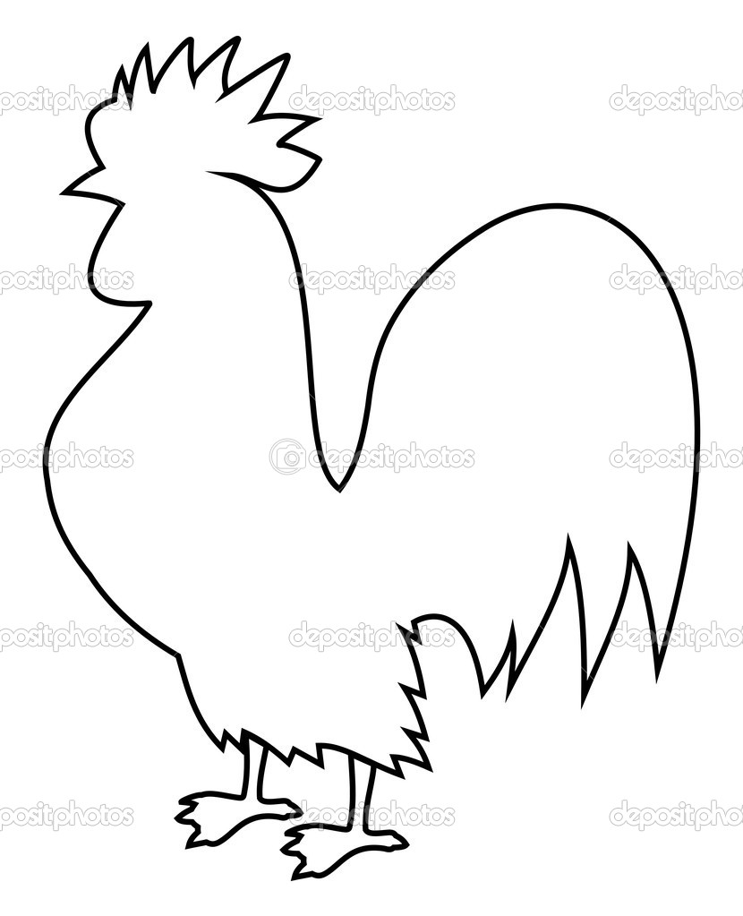 Una sombra de gallo — Vector de stock #45388861 — Depositphotos