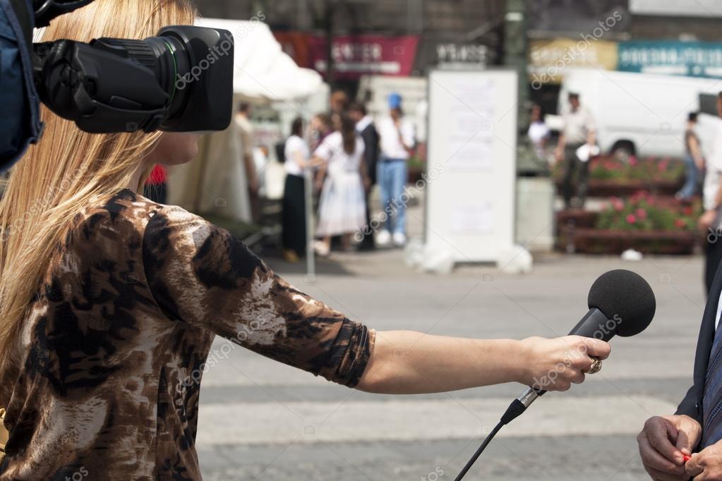 TV interview Stock Photo by ©macor 38915485