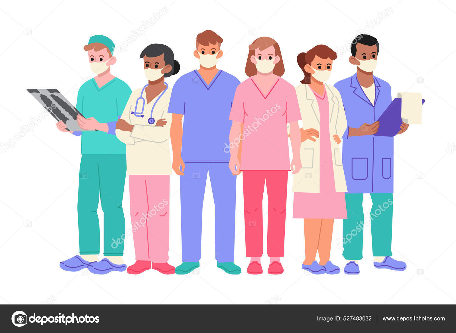 Medical team doctors nurses vector illustration Stock Vector Image by ...