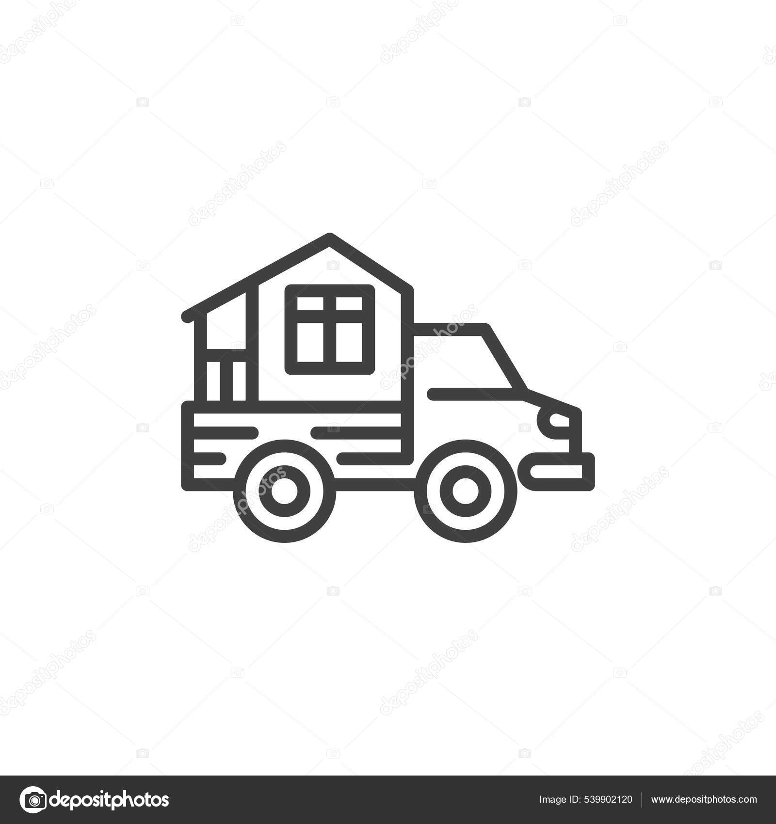 Moving home service line icon Stock Vector by ©avicons 539902120