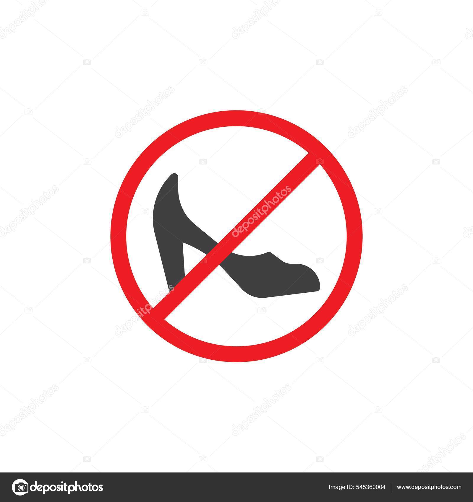 No shoes walking sign vector icon Stock Vector Image by ©avicons #545360004