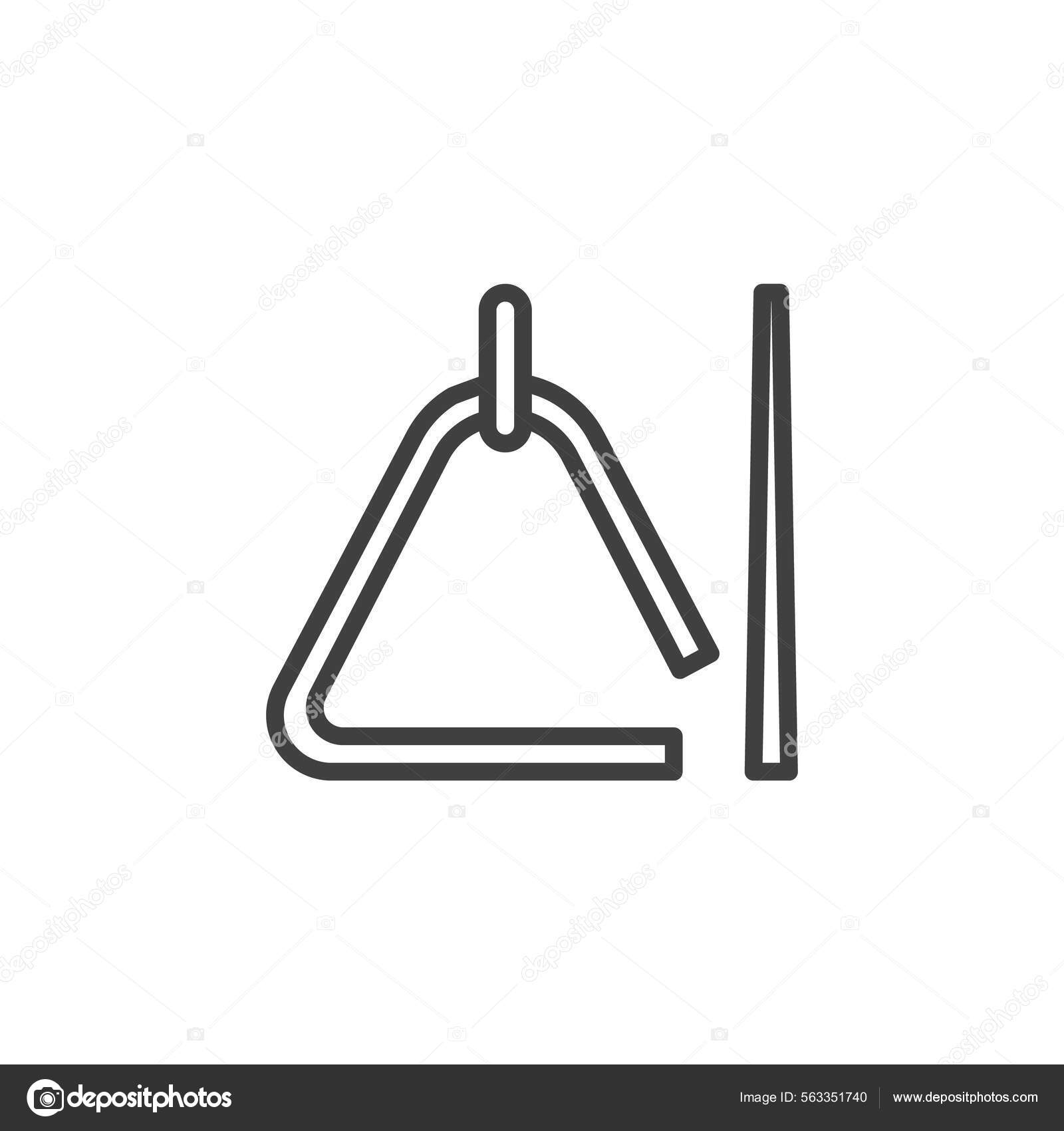 Musical triangle line icon Stock Vector Image by ©avicons #563351740