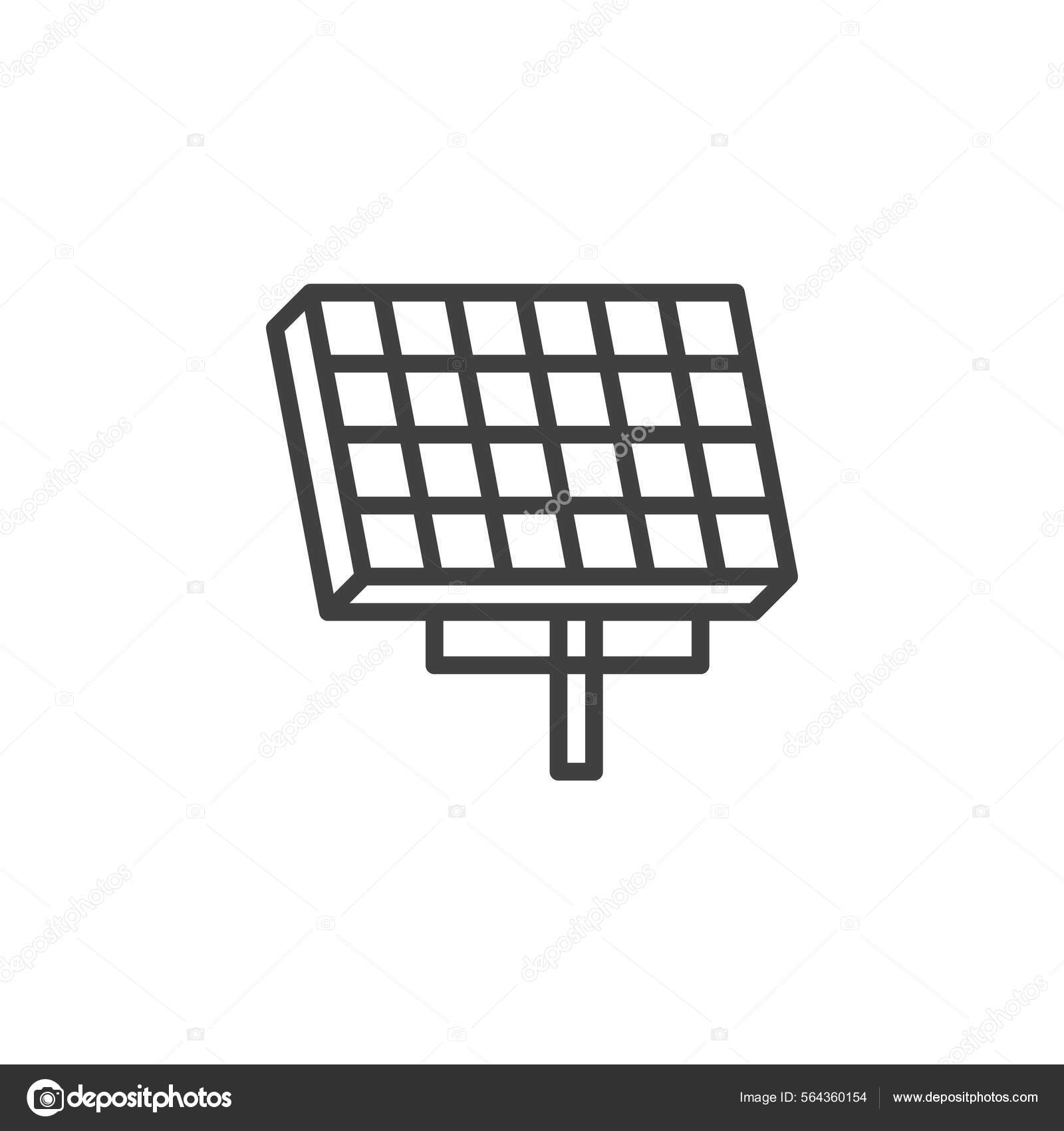 Solar panel line icon Stock Vector by ©avicons 564360154
