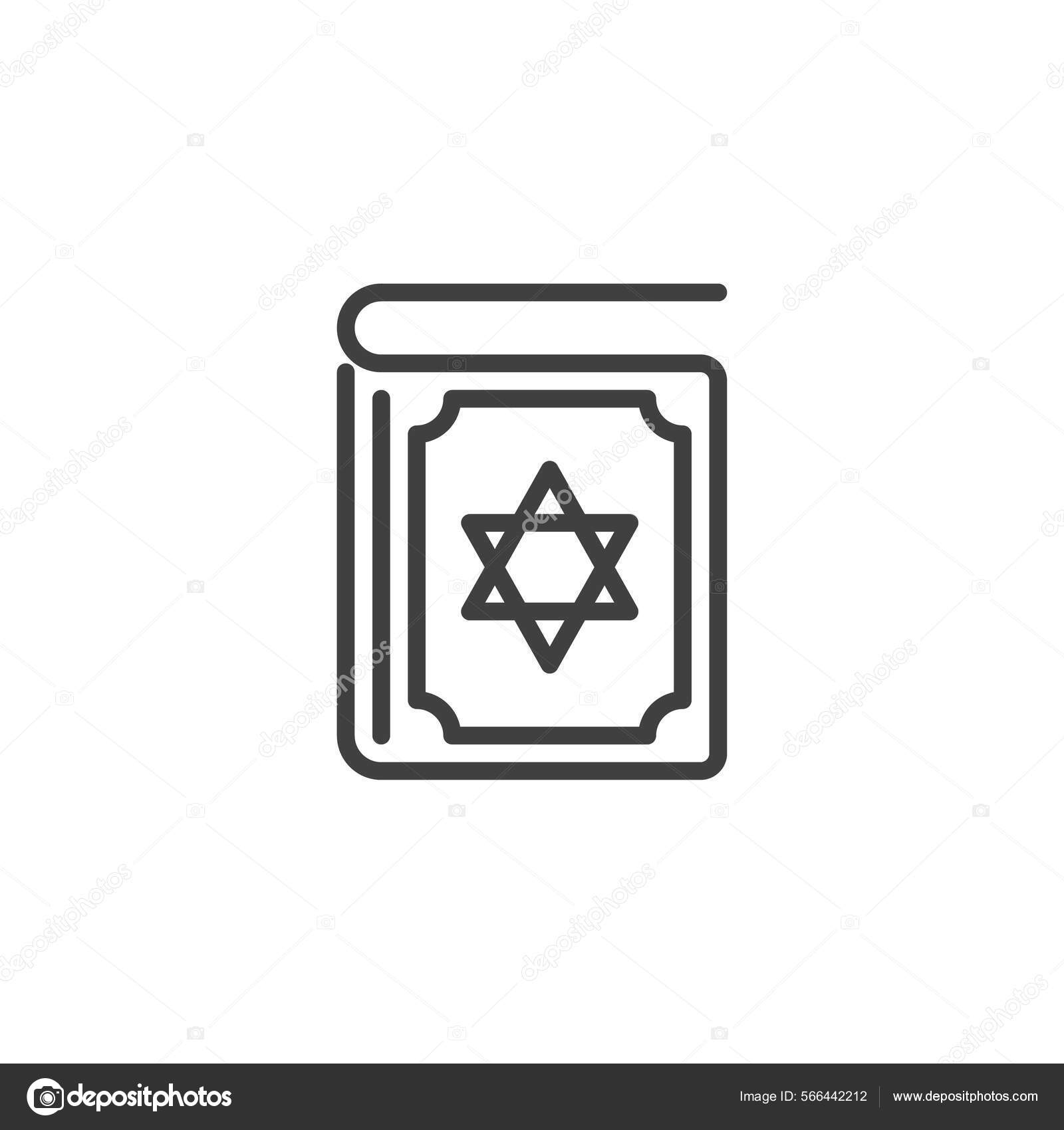 Hebrew Bible line icon Stock Vector Image by ©avicons #566442212