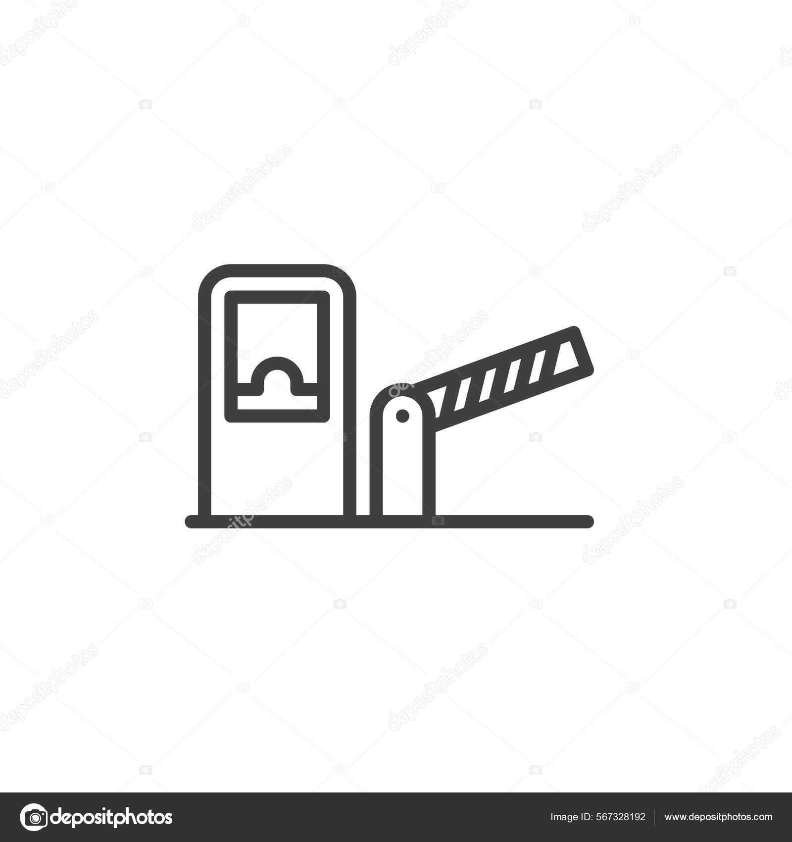 Automatic barrier gate line icon Stock Vector by ©avicons 567328192