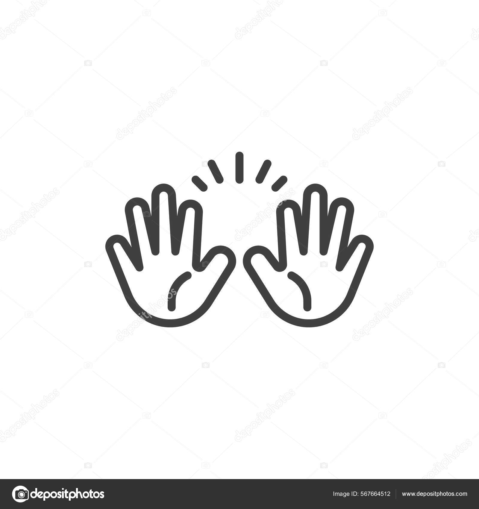 High five hand sign line icon Stock Vector Image by ©avicons #567664512