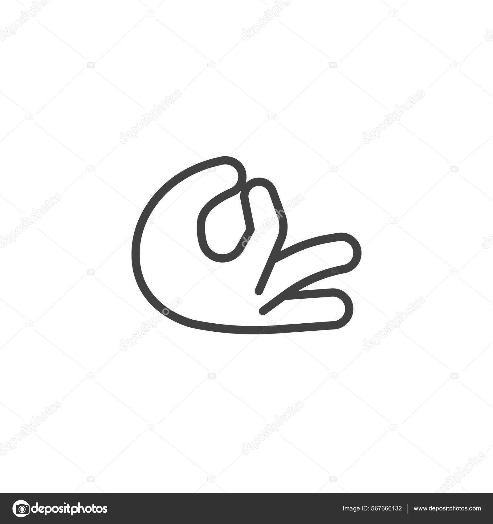Zen like hand gesture line icon Stock Vector by ©avicons 567666132