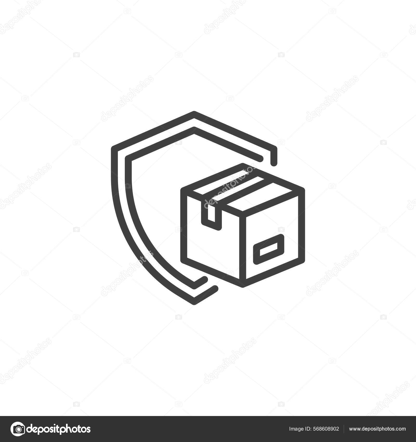 Cargo insurance line icon Stock Vector Image by ©avicons #568608902