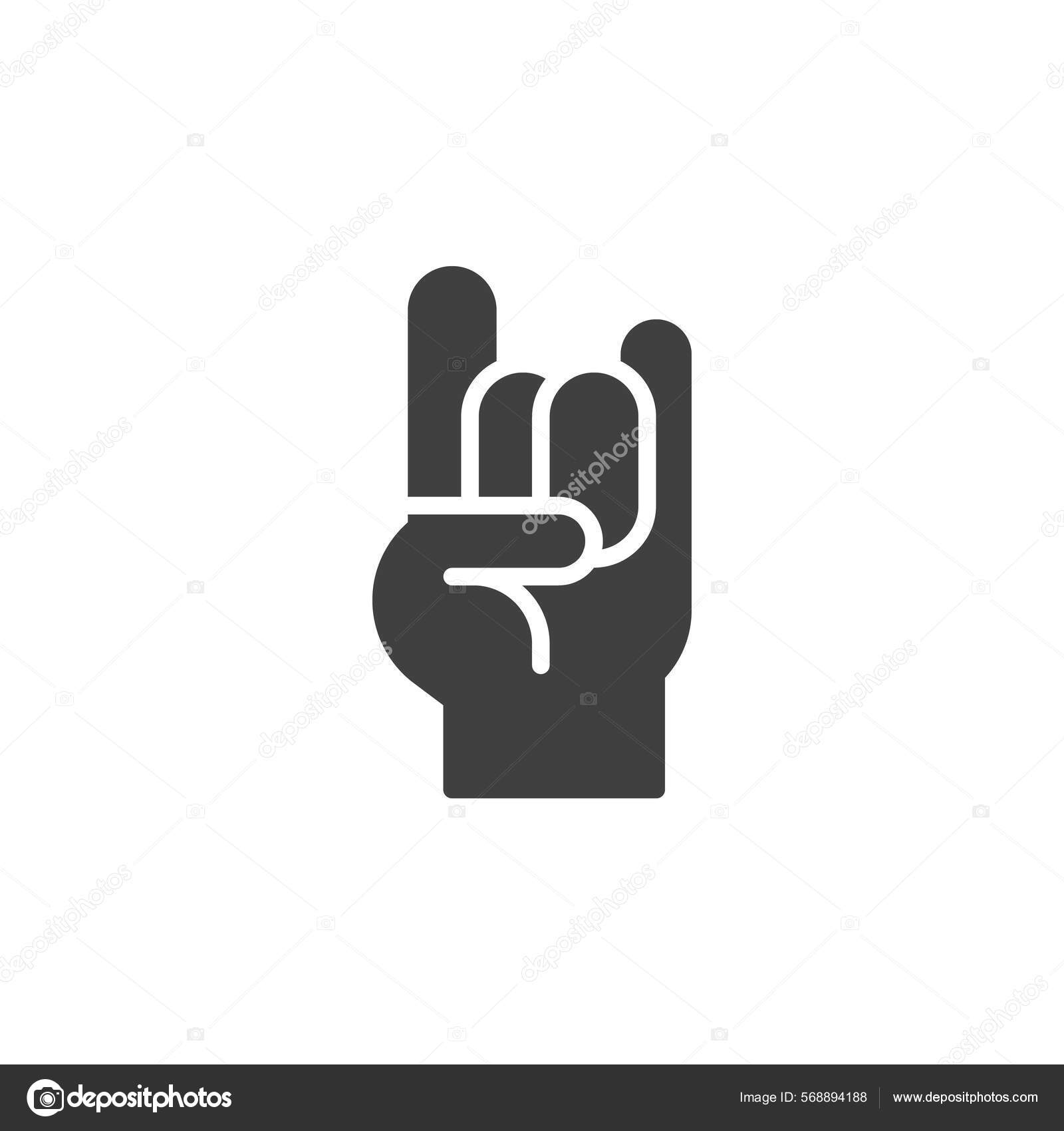 Rock and roll hand gesture vector icon Stock Vector Image by ©avicons ...