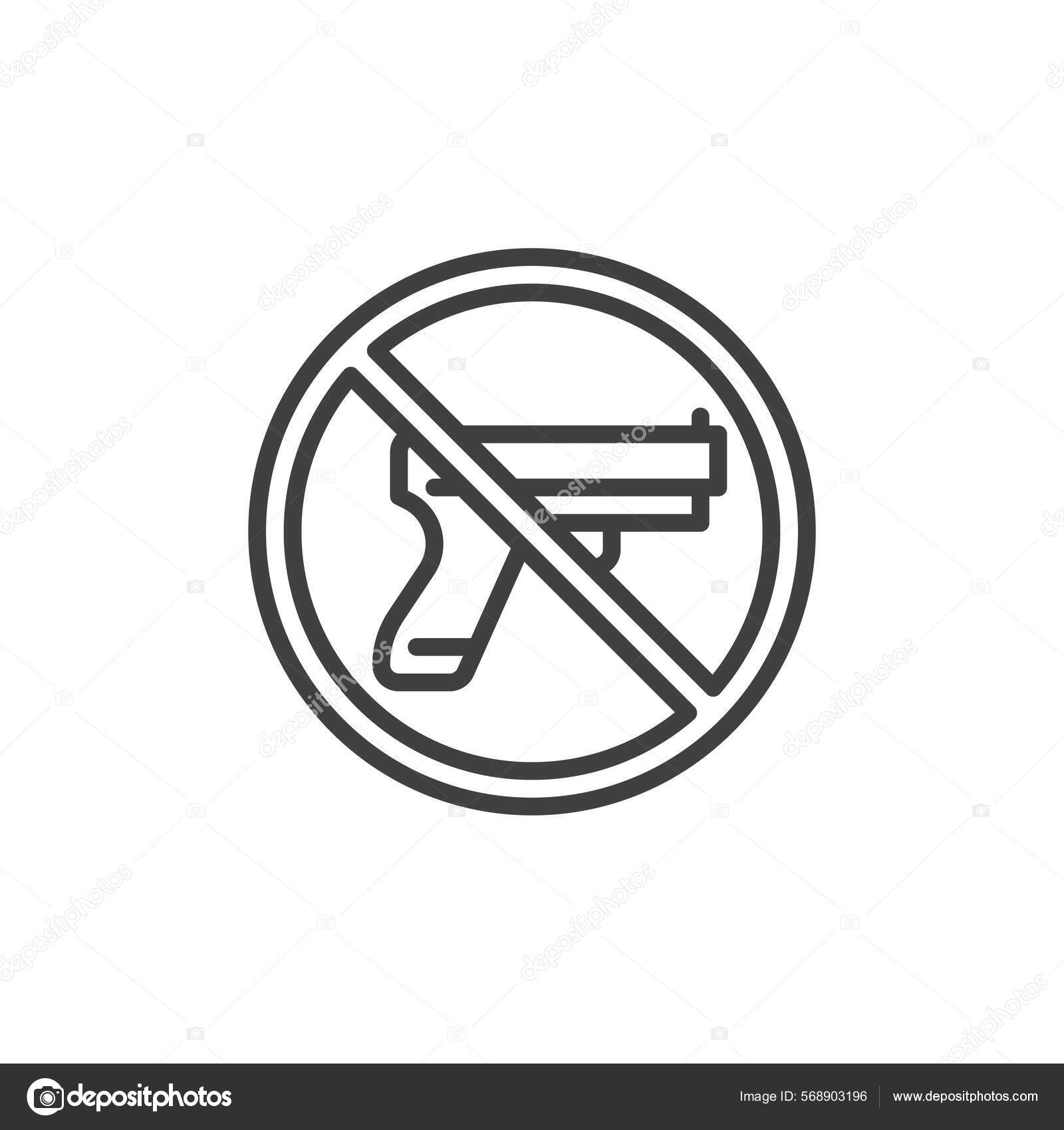 No gun prohibition sign line icon Stock Vector by ©avicons 568903196