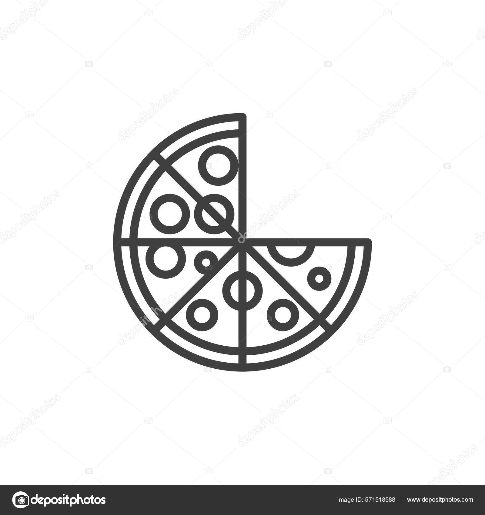 Pizza cut line icon Stock Vector by ©avicons 571518588
