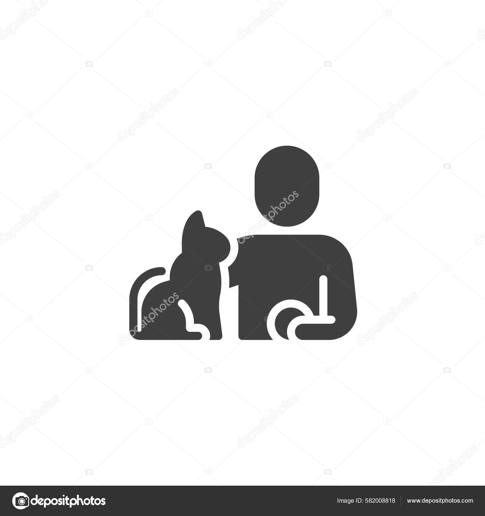 Playing Cat Vector Icon Filled Flat Sign Mobile Concept Web Stock ...