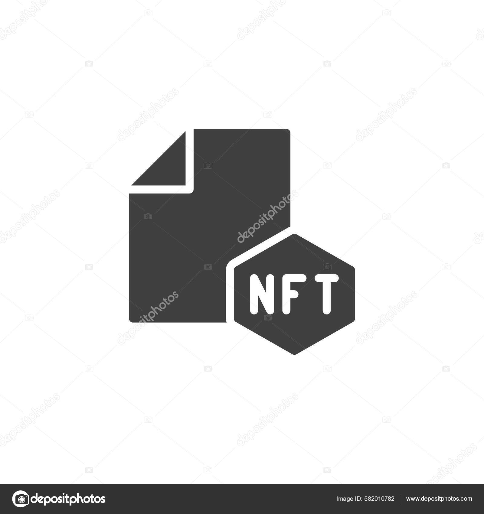 Nft File Vector Icon Filled Flat Sign Mobile Concept Web Stock Vector ...