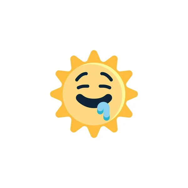 Hugging Sun Face Emoji Flat Icon Vector Sign Colorful Pictogram Stock ...
