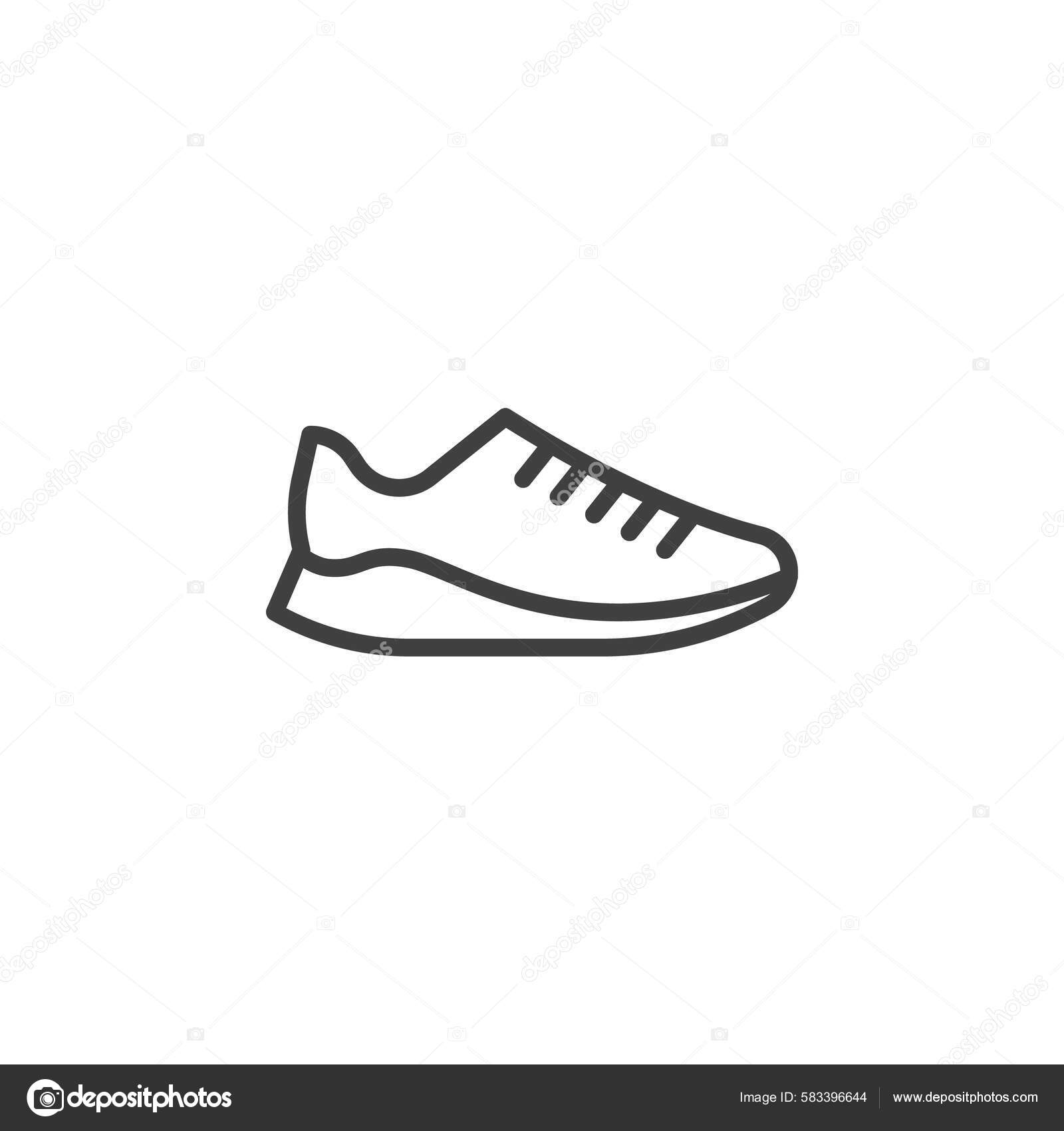 Sport Shoes Line Icon Linear Style Sign Mobile Concept Web Stock Vector ...